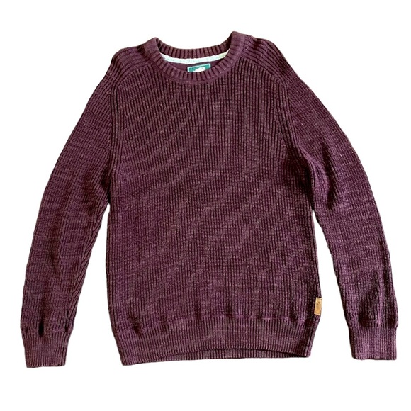 Roots | Sweaters | Roots Mens Sz S Burgundy 0 Cotton Knit Crewneck ...